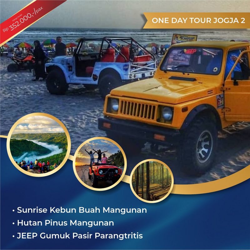 Paket One Tour Jogja 1 Hari 2023- Nge Jeep Gumuk Pasir Seru!